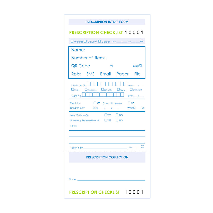 Prescription Intake Forms — Total Pharmacy